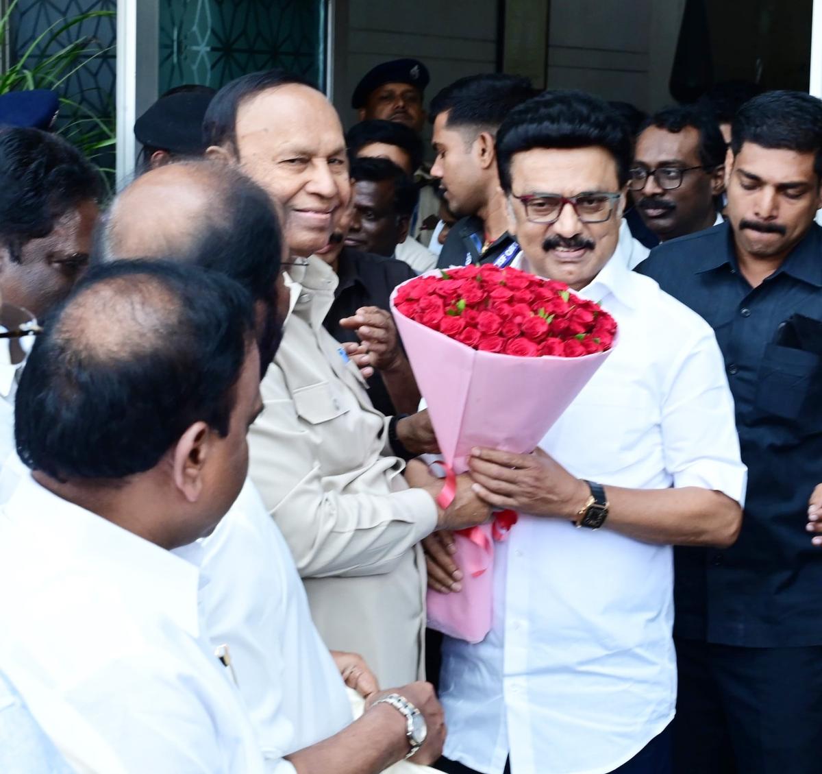 T.N. CM Stalin arrives in New Delhi to take part in NITI Aayog’s governing council meeting ...